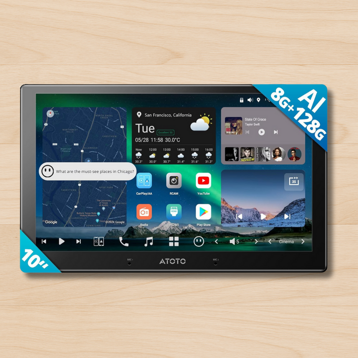 ATOTO X10 10" QLED AI Android Car Stereo – 8GB+128GB, Wireless CarPlay ...